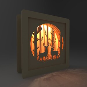 Shadow Box -shadow Box Art -shadow Box Light - Wooden Night Light ...