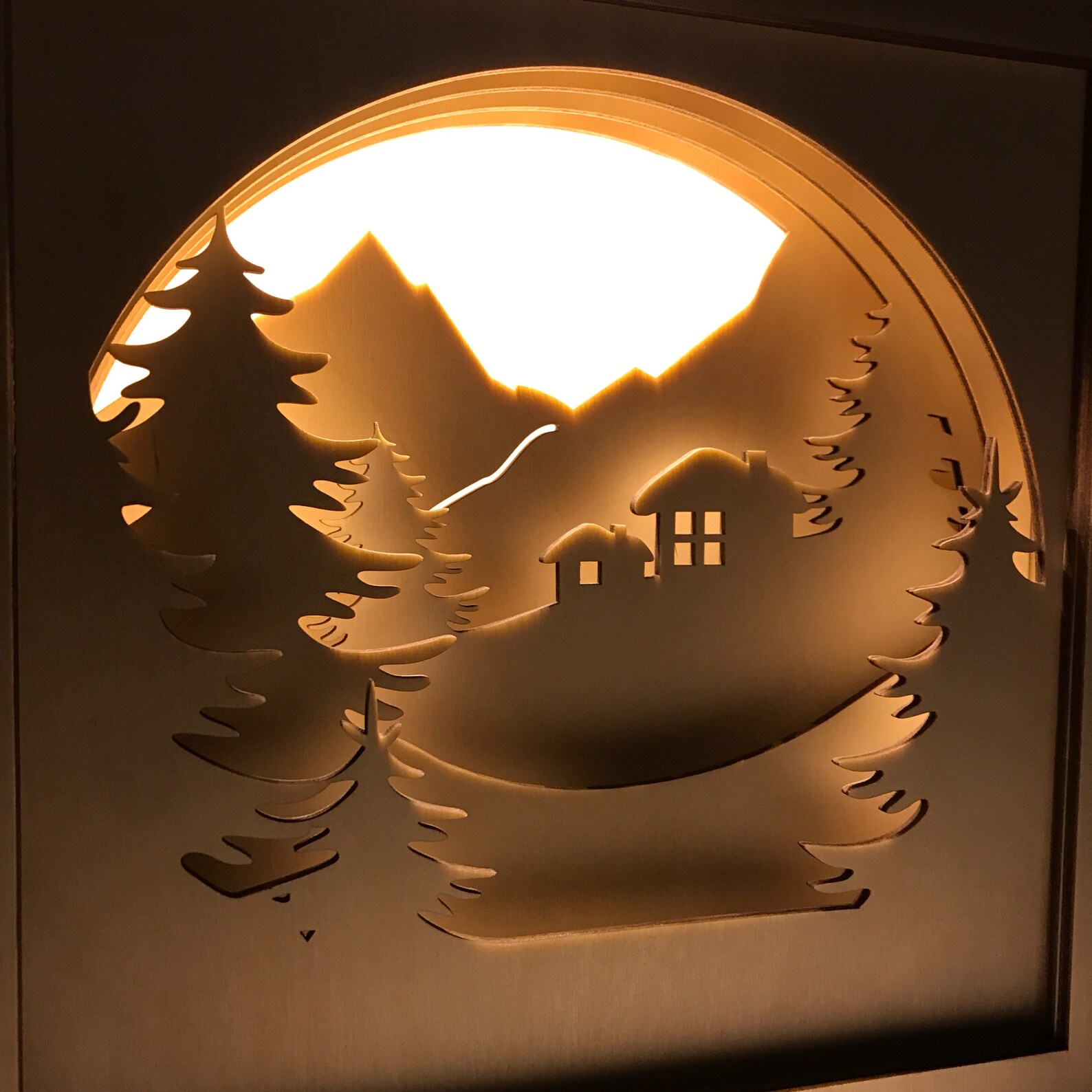 Shadow Box shadow Box Art shadow Box Light Wooden Night | Etsy