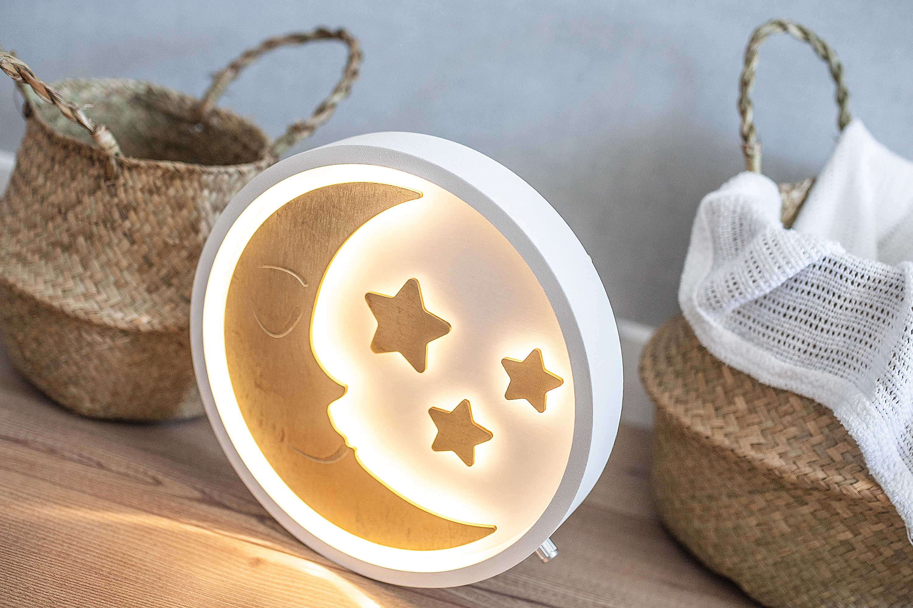 Half Moon Moon Lamp Moon Night Light Night Light Kids - Etsy Australia