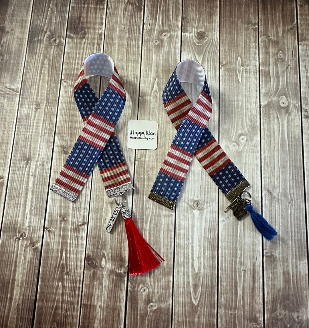 US Flag Bookmark, Patriotic Bookmark, 4th of July Bookmark, Distressed ...