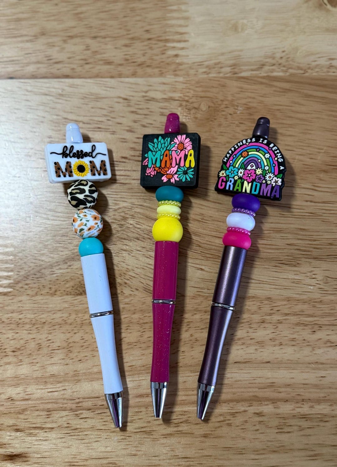 Mom Pen, Mama Pen, Grandma Ballpoint Pen, Silicone Beaded Pen, Gift for ...