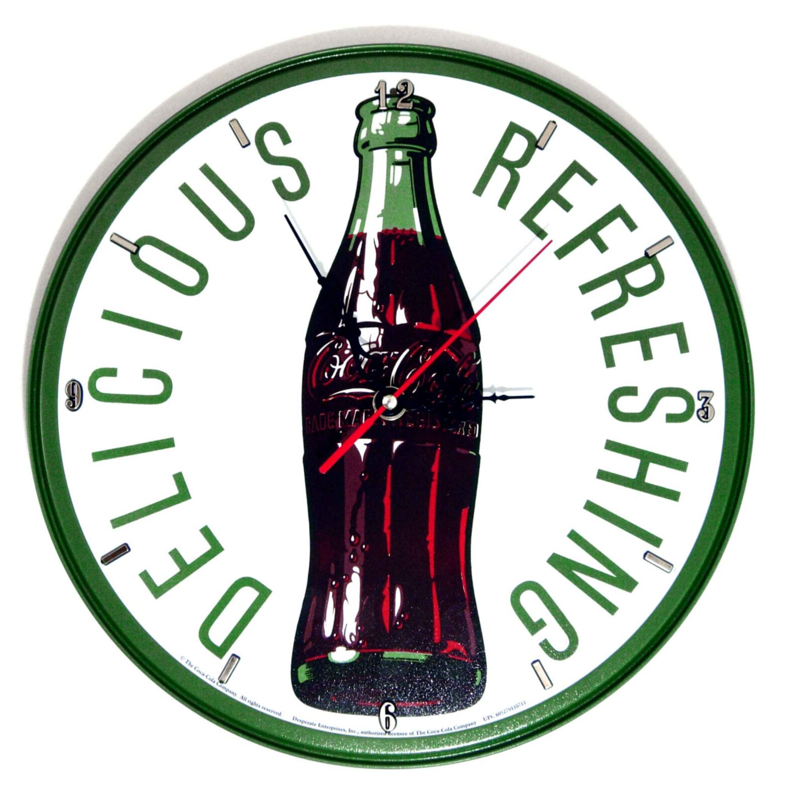 Coca-cola Wall Clock 11-3/4 Diameter New - Etsy