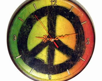 Peace Sign Clock | Etsy