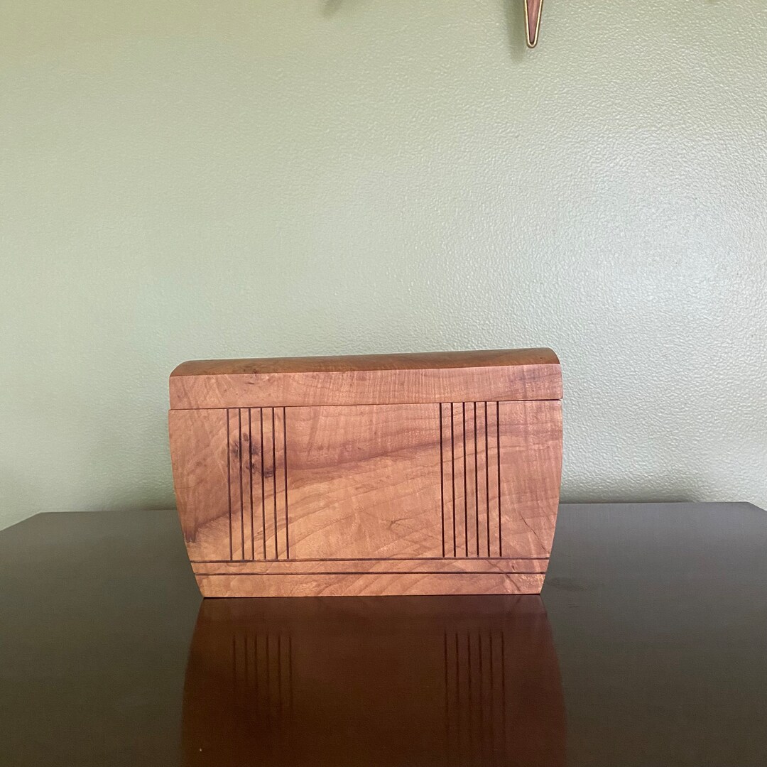 1980’s Charles Elkan Studio Craft Maple Jewelry or Keepsake Box - Etsy