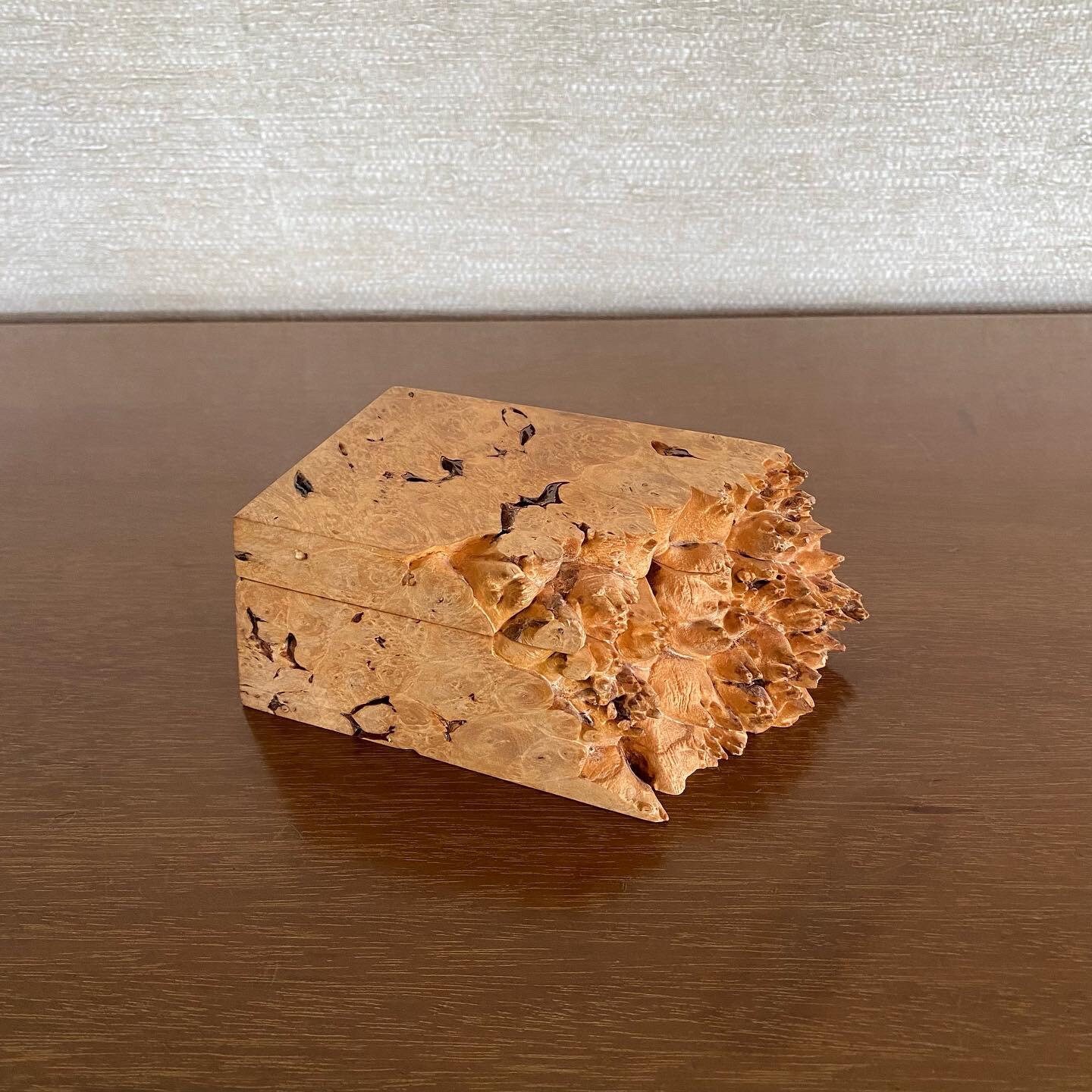 1980s Michael Elkan Studio Craft Maple Burl Jewelry or Keepsake Box - Etsy