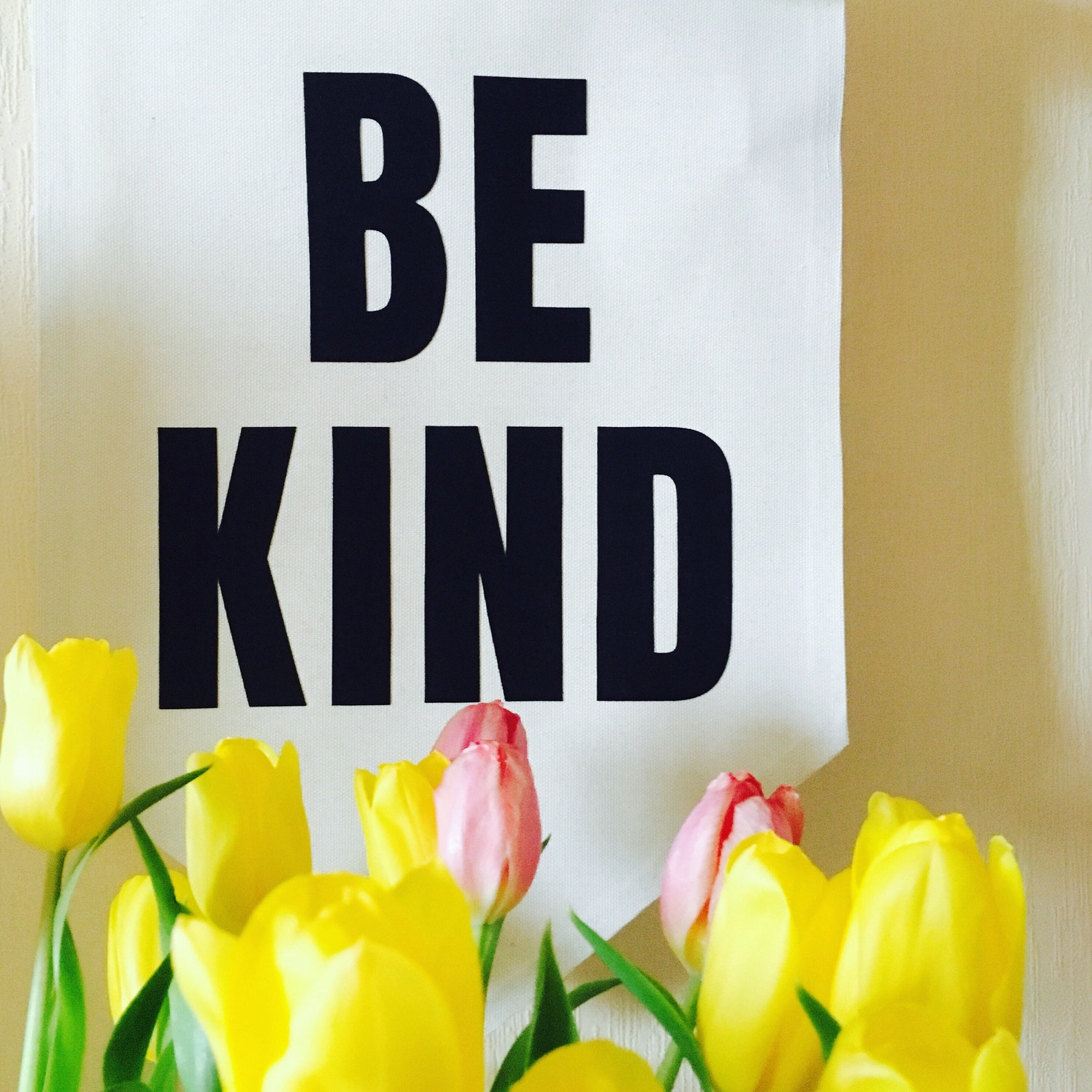 Large Be Kind Banner / Canvas Wall Banner / Motivational | Etsy