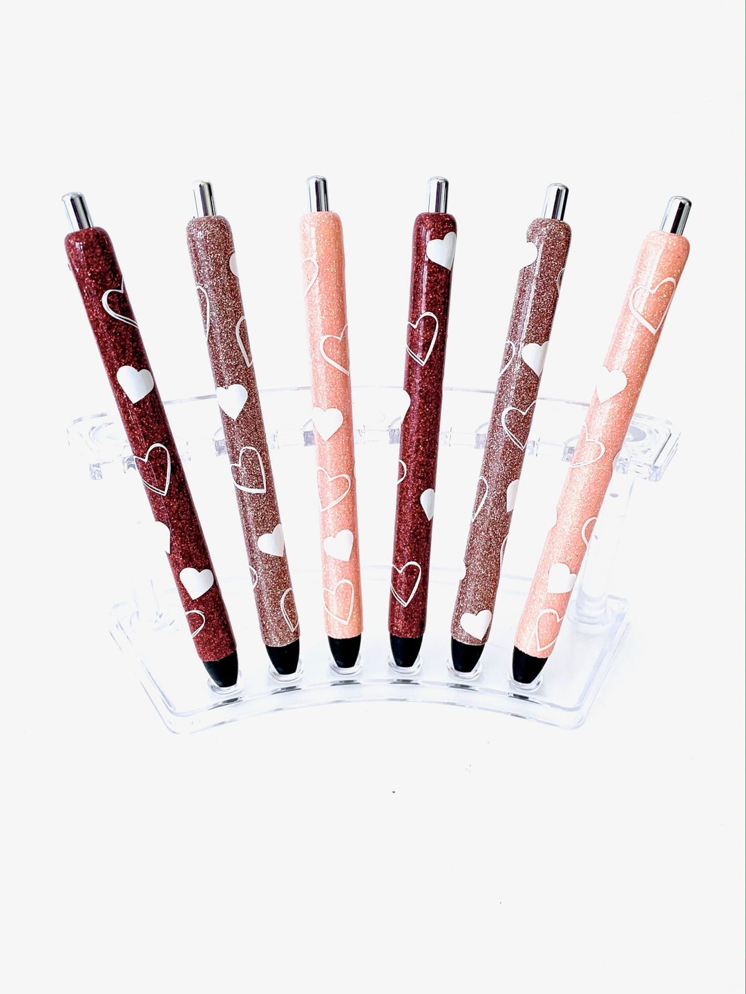 Valentine's Glitter Hearts Pens - Etsy