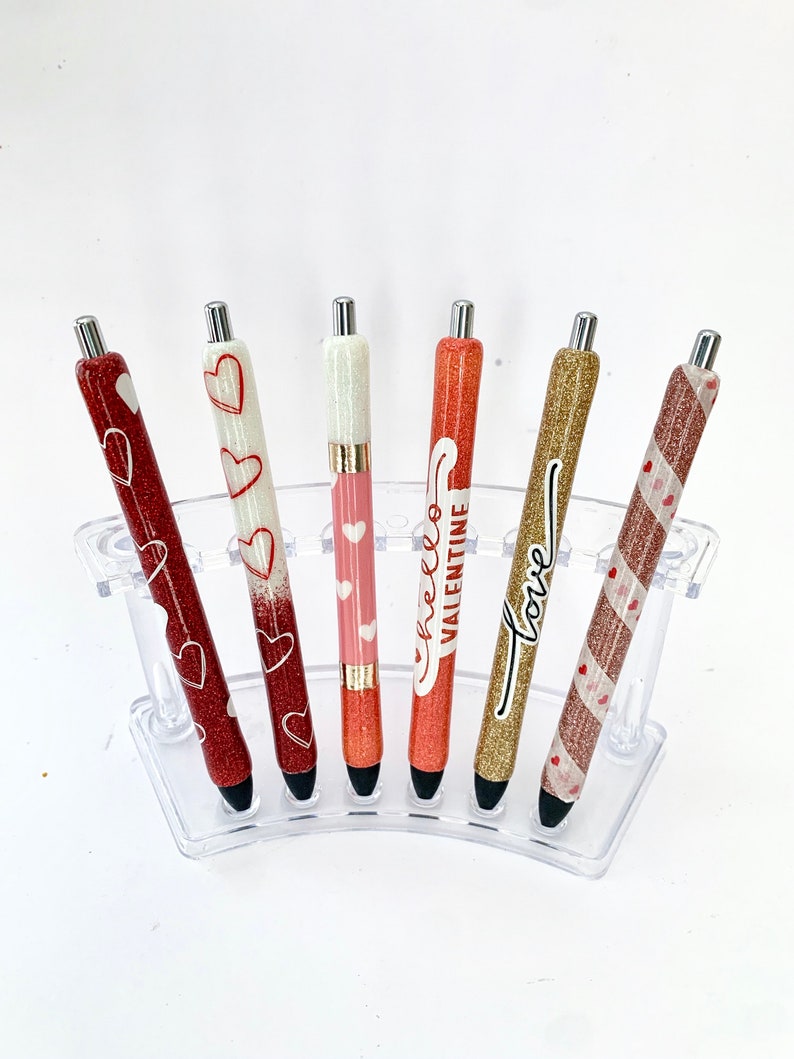 Valentine's Glitter Pens - Etsy