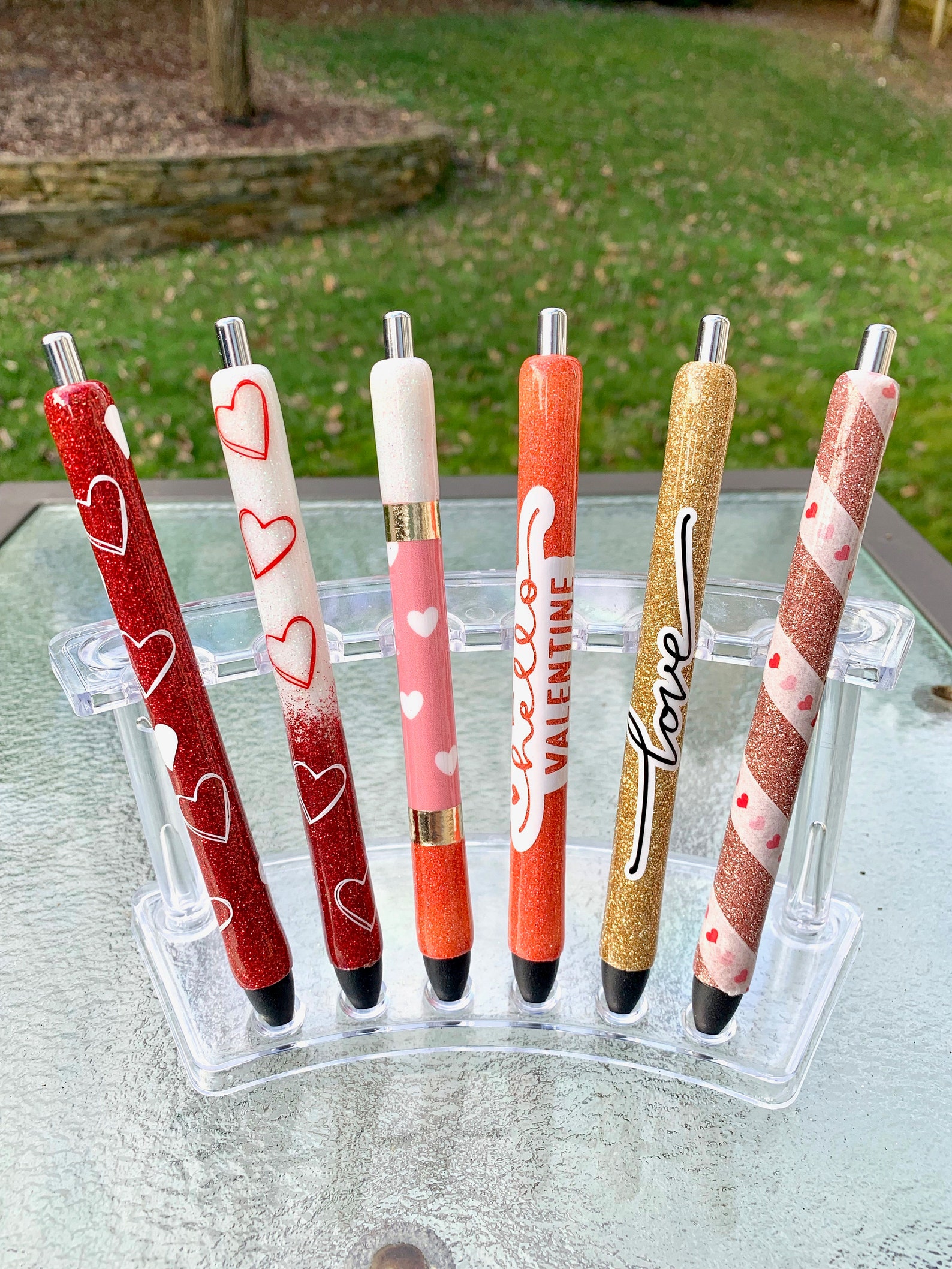 Valentine's Glitter Pens - Etsy