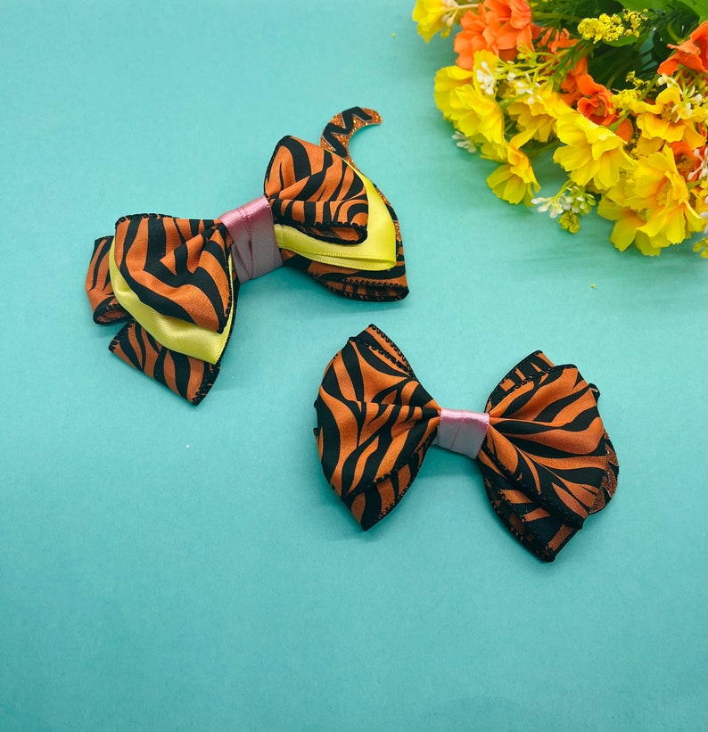 Tiger Inspired Bows - Etsy