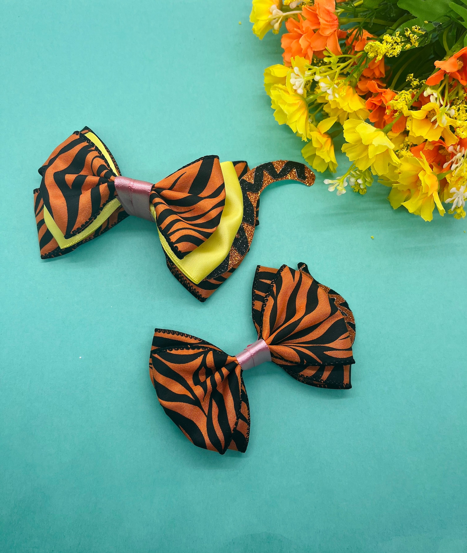 Tiger Inspired Bows - Etsy