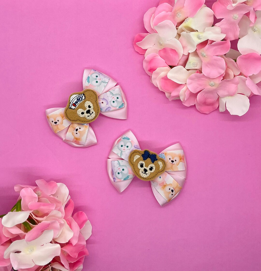 Mini Fluffy Bear Inspired Duffy Hair Bows - Etsy