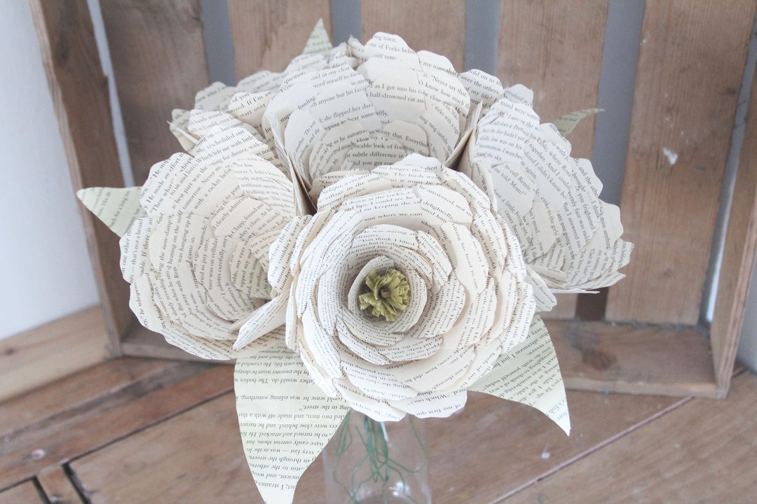 Harry Potter Book Page Flowers, 1st Anniversary Gift - Etsy