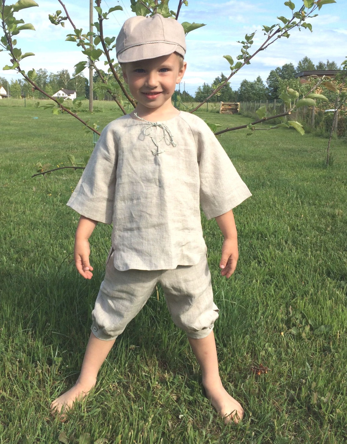 Boys Linen Suit Natural Boys Linen Costume Light Grey | Etsy