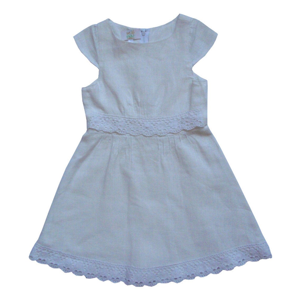 Girls Linen Dress / Linen Dress With Crochet Linen Ribbons / | Etsy