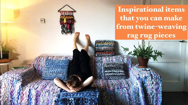 PDF Instructions Video Lesson Rag Rug Loom and Twine Weave Fabric ...