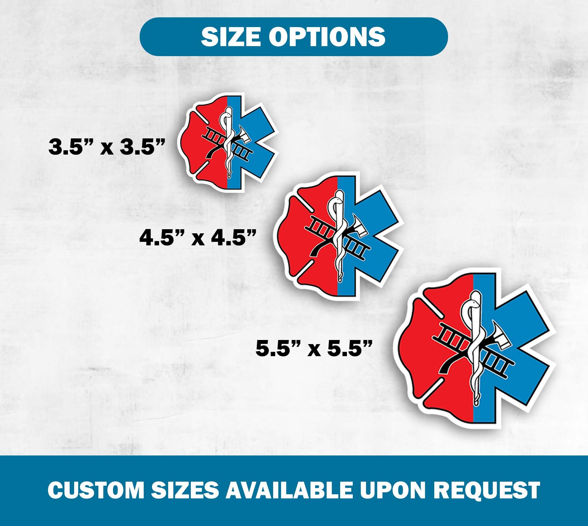 Star of Life and Cross Reflective Bumper Sticker, Durable 3M Reflective ...