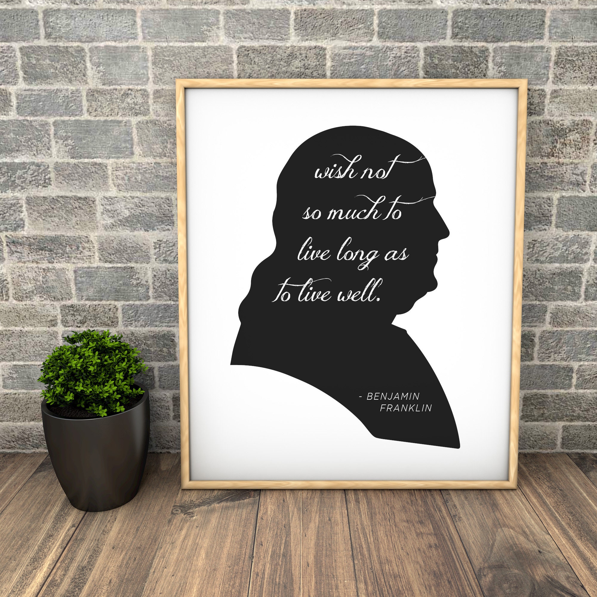 Benjamin Franklin Art Print | Inspirational Quote, Wall Decor ...
