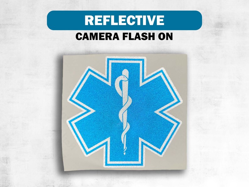 Star of Life EMS Reflective Bumper Sticker, Durable 3M Reflective ...
