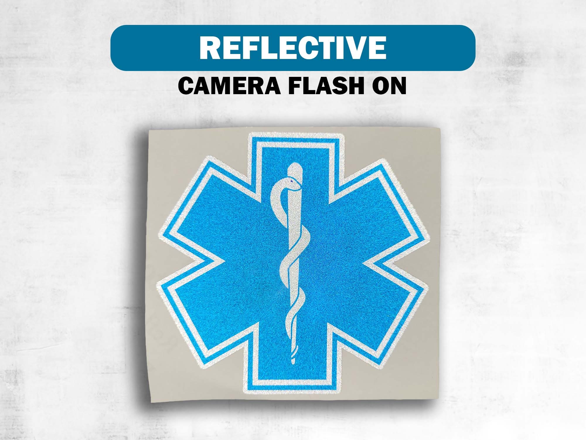Star of Life EMS Reflective Bumper Sticker, Durable 3M Reflective ...