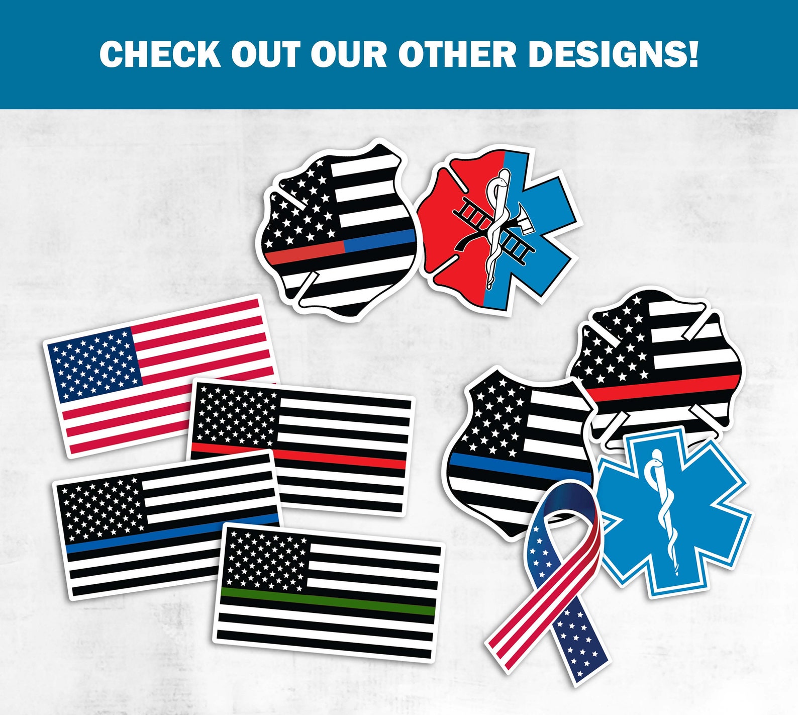 Star of Life EMS Reflective Bumper Sticker, Durable 3M Reflective ...