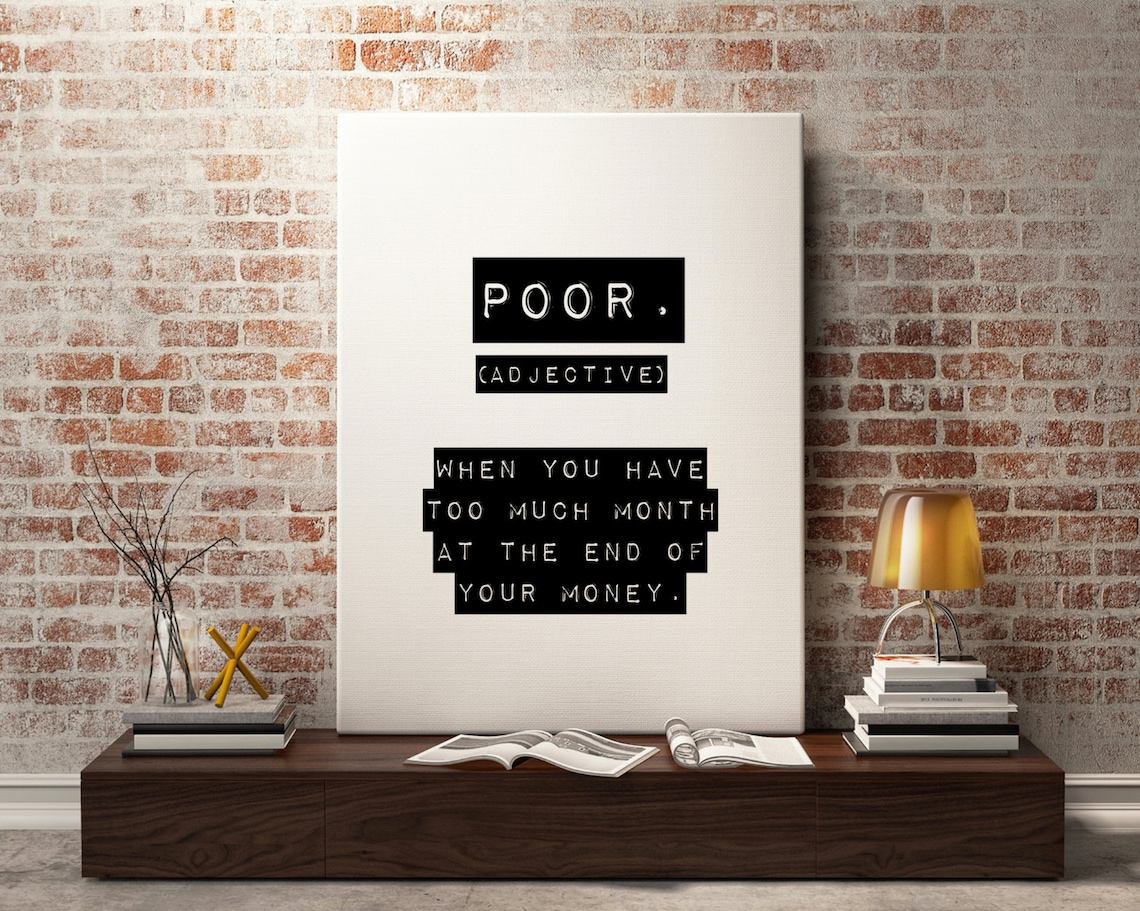 Poor Definition Funny Quote Funny Art Print Funny Gift - Etsy