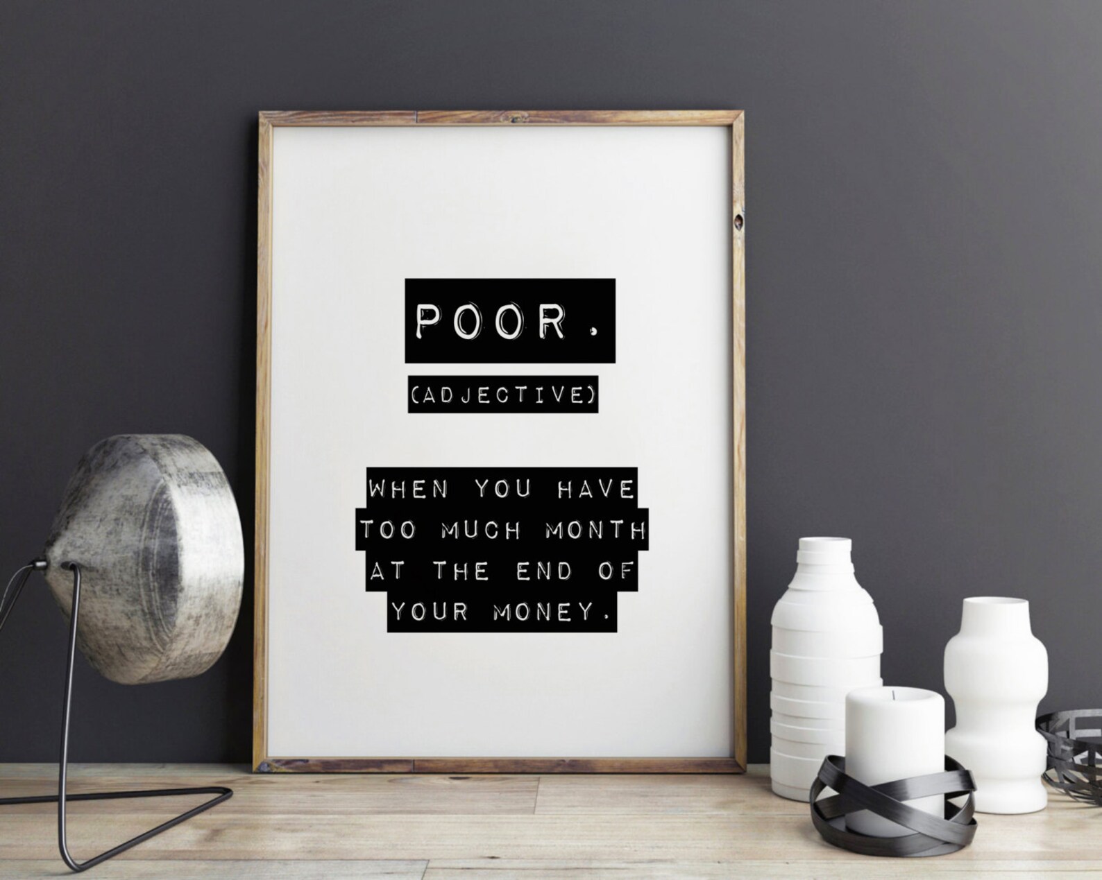 Poor Definition Funny Quote Funny Art Print Funny Gift - Etsy