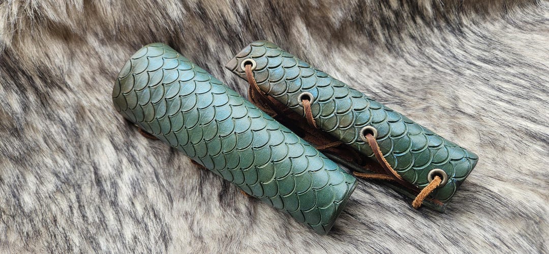 Small Fish Scale Bracers for Kids, Teens, Petite Adults, Aquatic Themed ...