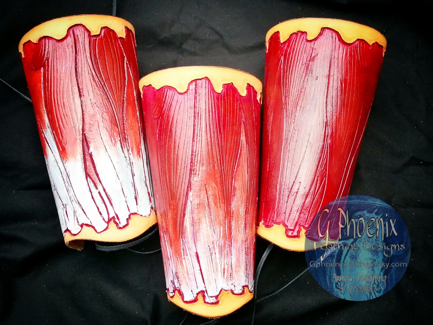 Leather Skinned Muscles Bloody Gore Armor Bracers Vambraces Horror ...