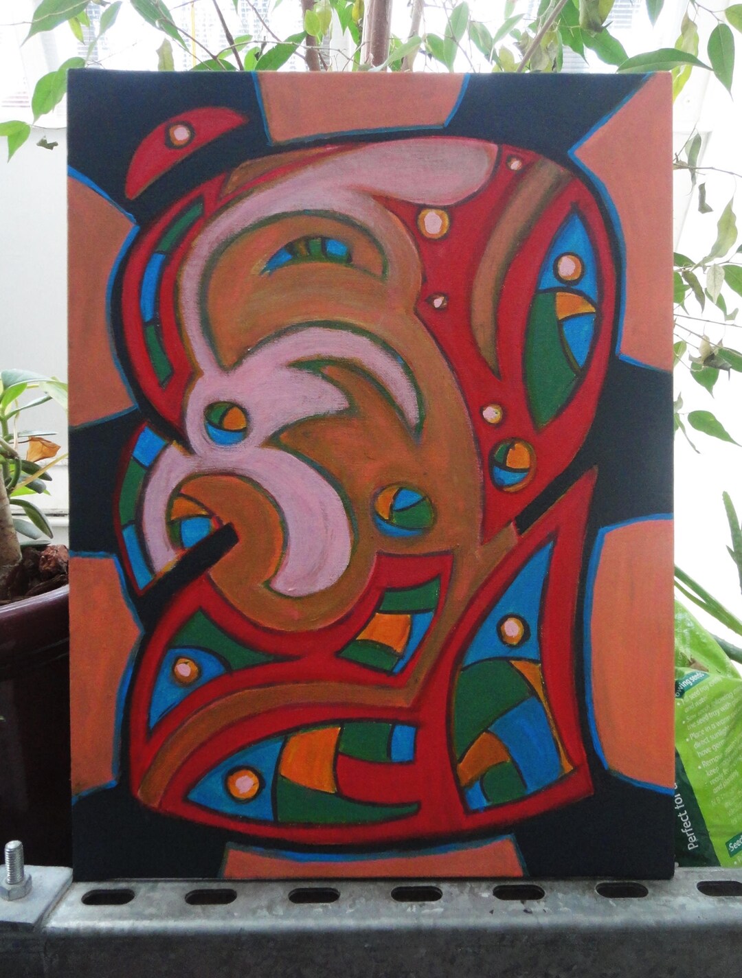 Cosmic Bobo Duck Secret Map Original Acrylic Painting on Canvas Board ...