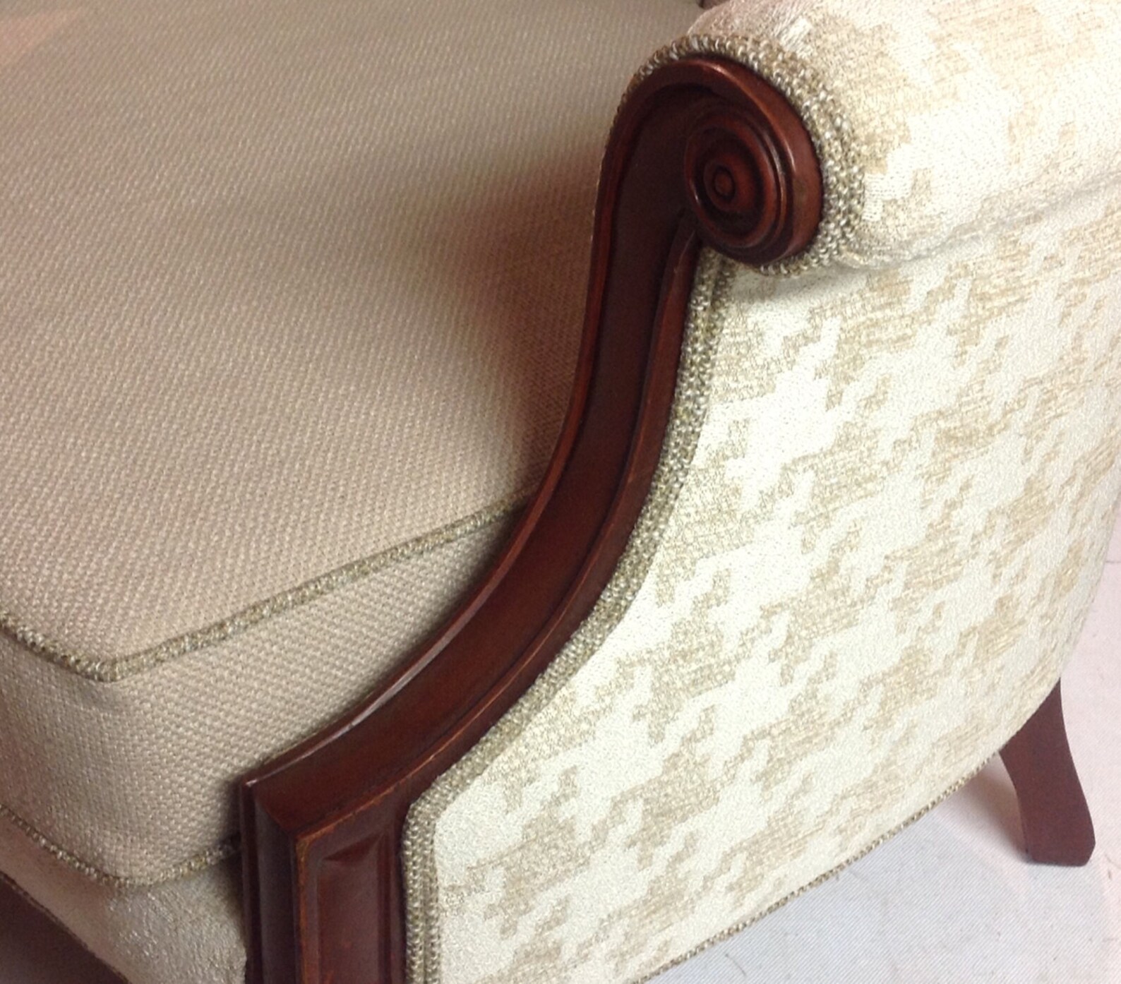 SOLD Hounds Tooth Channel Back Arm Chair - Etsy