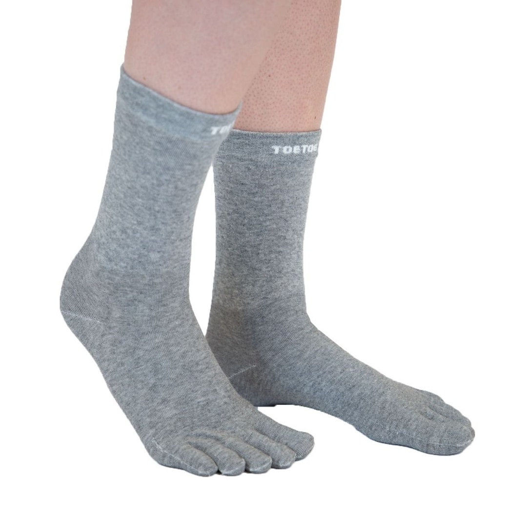 TOETOE Men, Women Health / Everyday Stretchy Soft Silk Silver Mid-calf ...