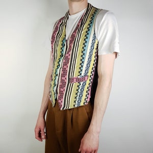 Vintage 90's Vest Unisex Ethnic Pattern Vest Colorful - Etsy