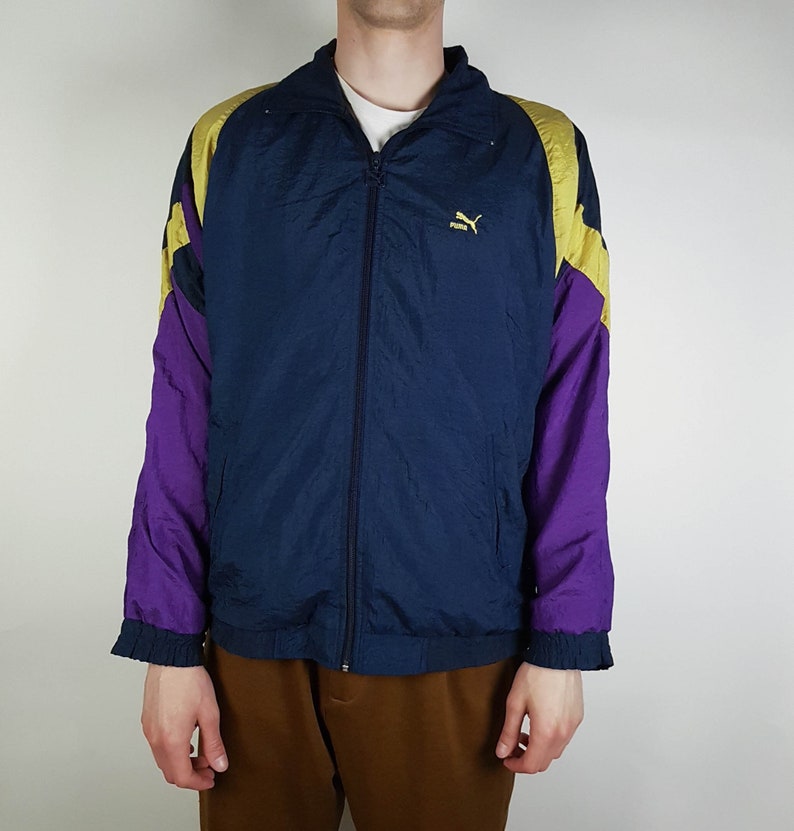 Original PUMA 90's Lightweight Retro Windbreaker Bomber Color Block ...
