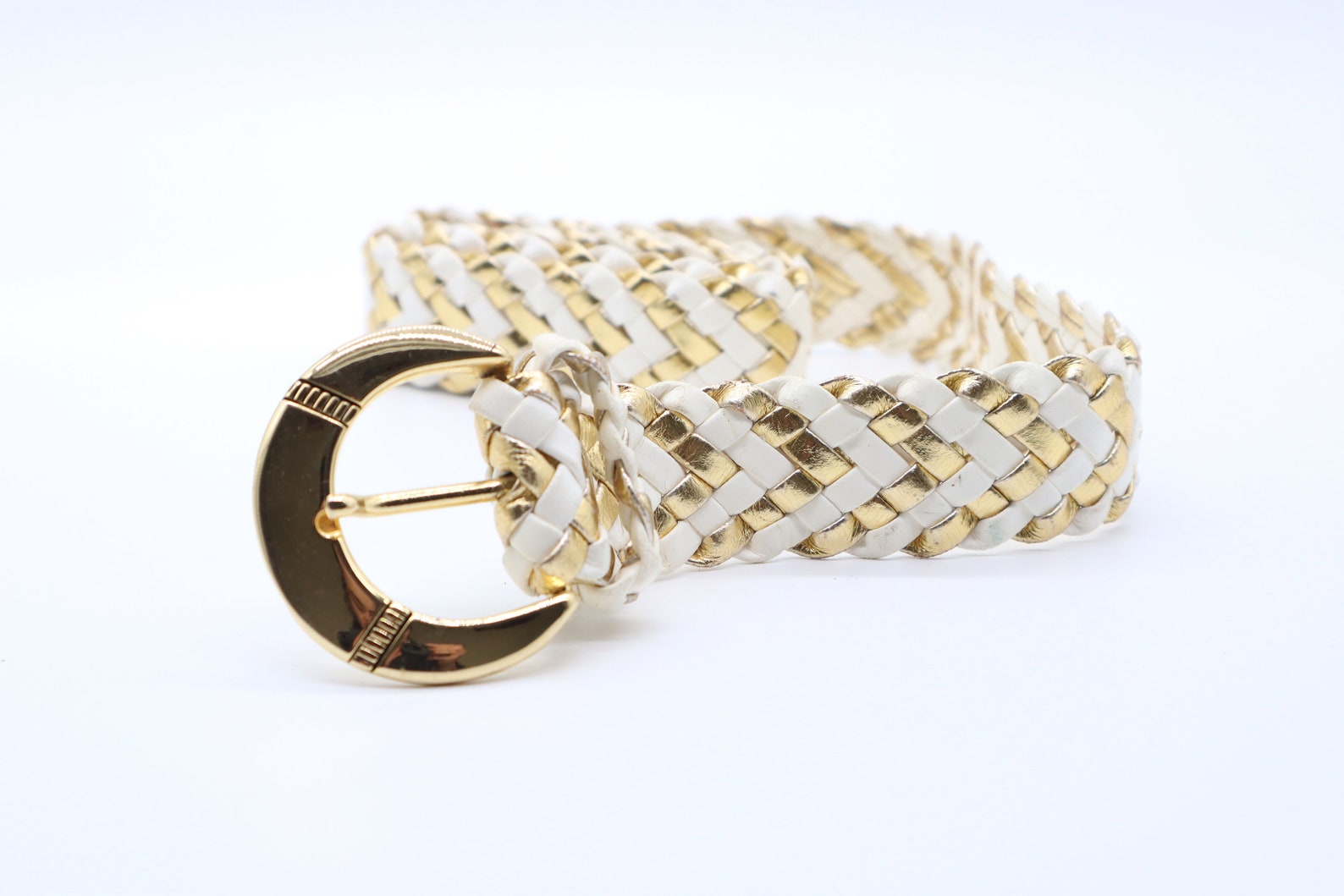 90s Gold Shiny Belt Vintage 1990s Metal Grommets Grunge Boho - Etsy