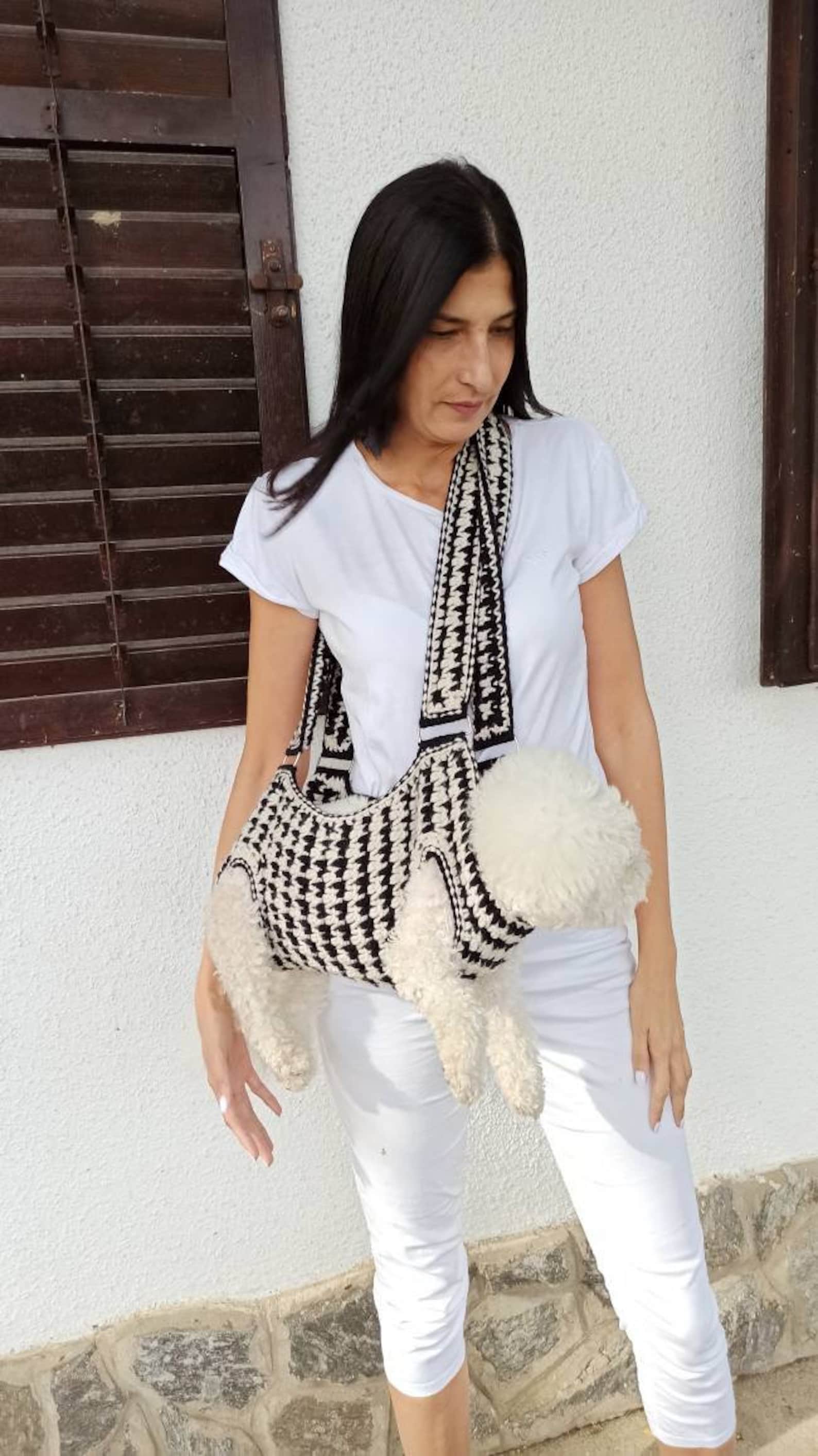 Dog Sling / Pet Carrier / Crochet Dog Carrier / Pet Sling / Ready to ...