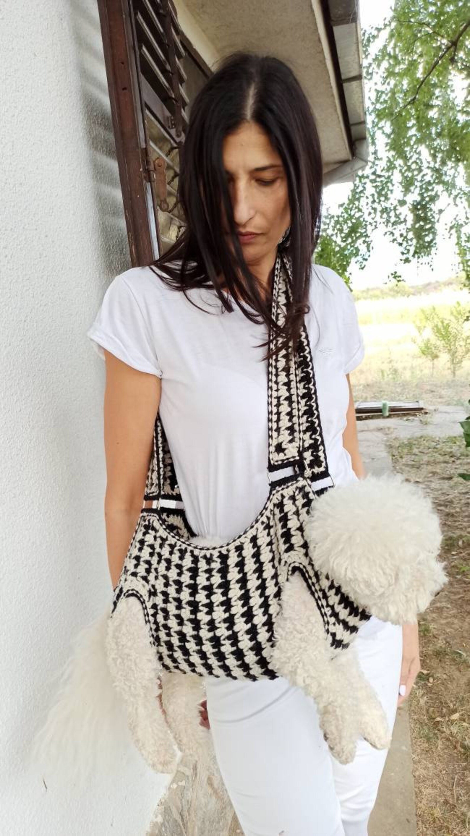 Dog Sling / Pet Carrier / Crochet Dog Carrier / Pet Sling / Ready to ...