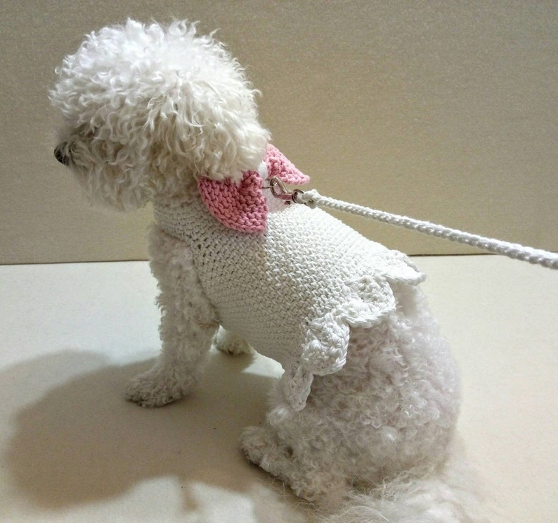 Crochet Dog Harness XXS Dog Clothes Cotton Dog Top Handmade - Etsy