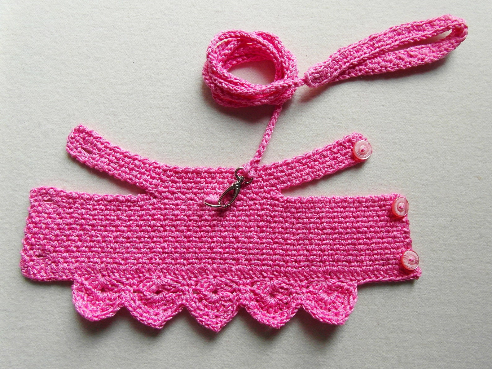 Crochet Dog Harness Dress Dog Cotton Harness & Leash Set Dog | Etsy