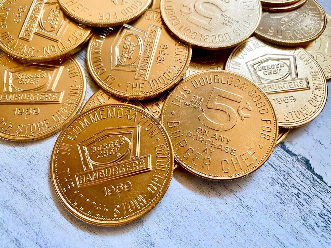 Burger Chef Coins Vintage 1969 1000th Store Opening Commemorative Coin ...
