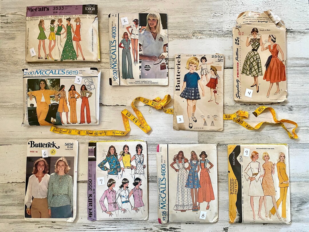 Vintage Sewing Patterns Mccalls, Butterick, Simplicity Jumpsuit ...