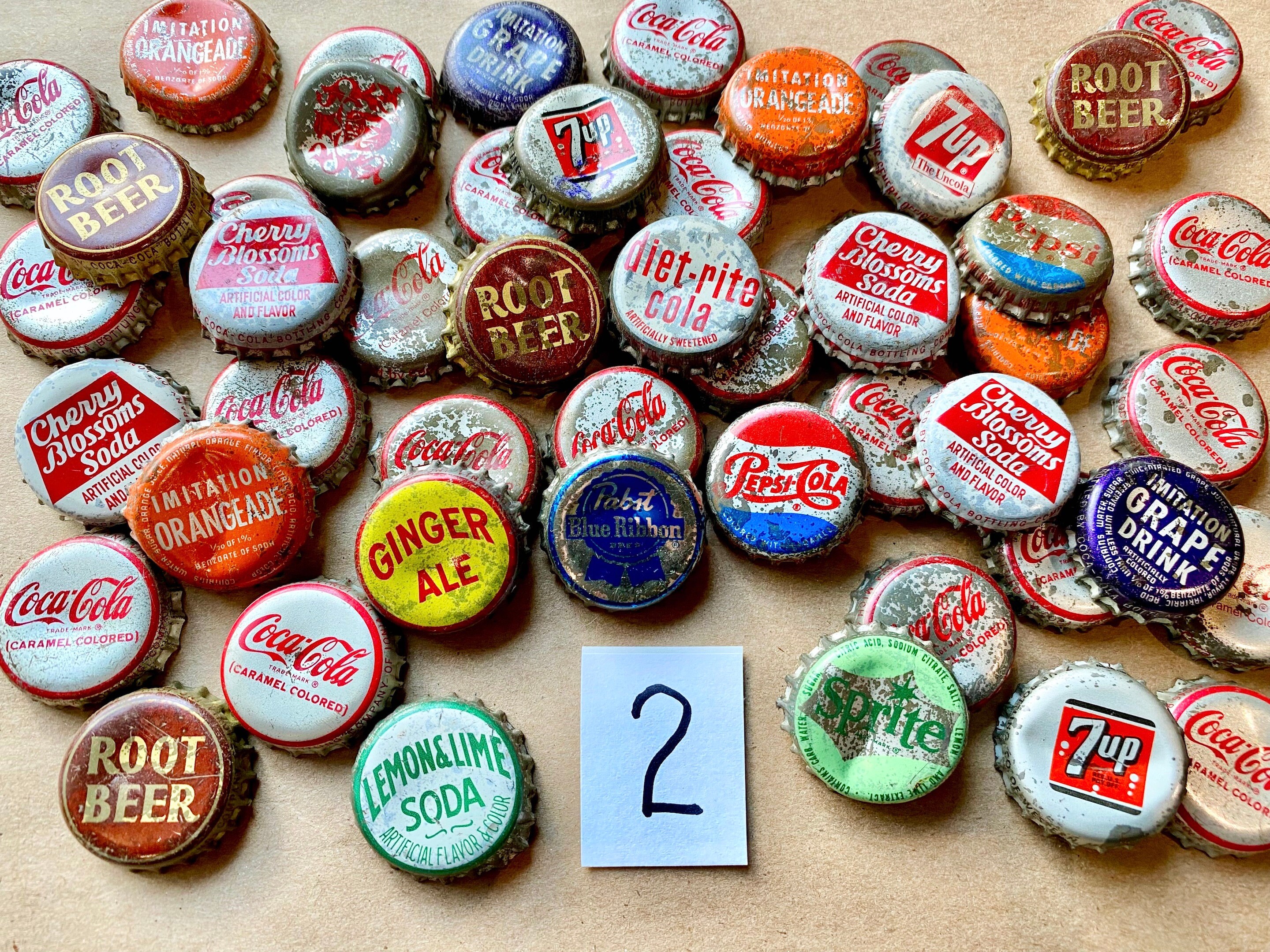 Bottle Caps Vintage Soda Pop Old Bottle Caps Cork Lined Bottle Caps ...