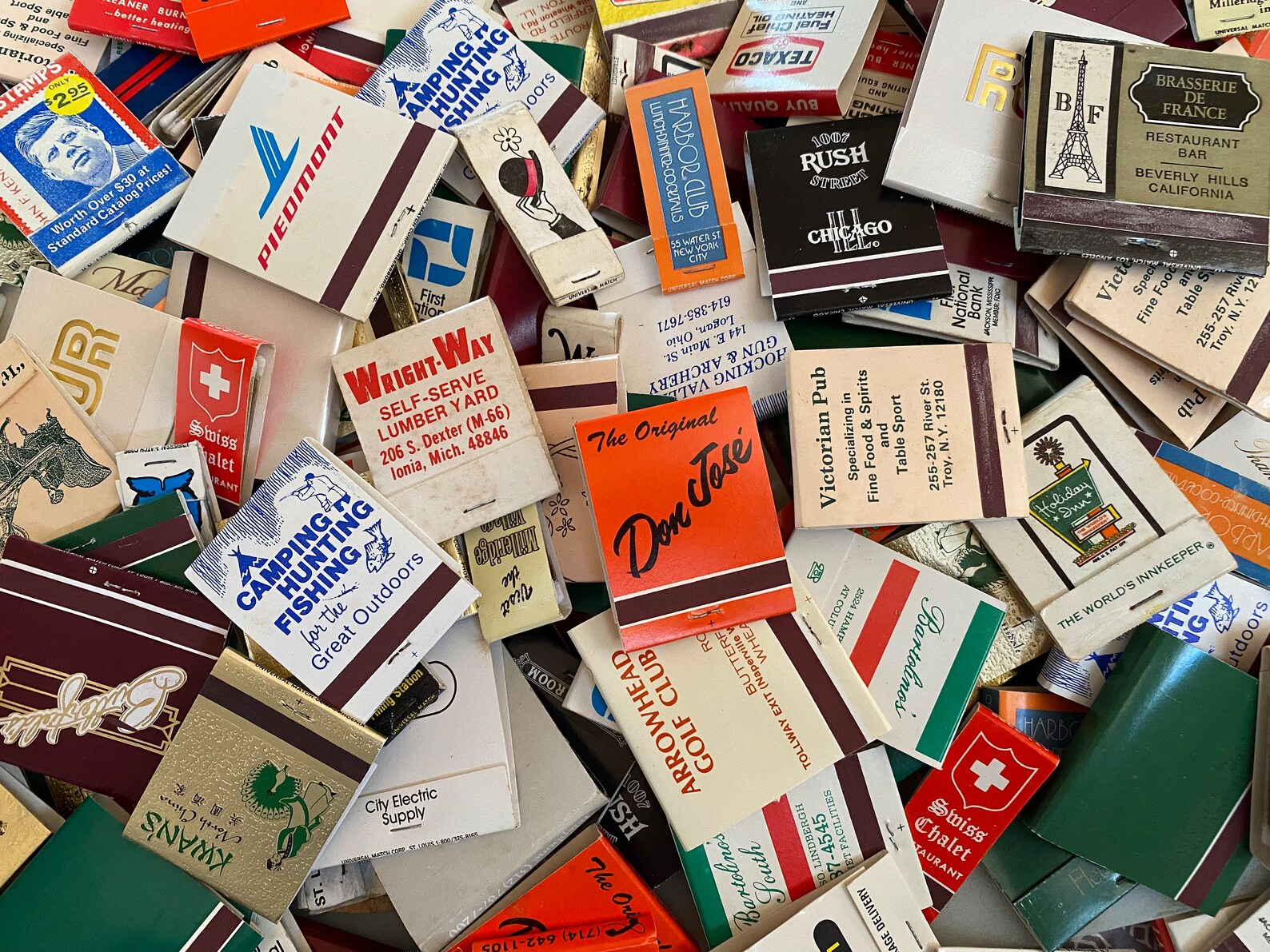 Vintage Matchbooks Restaurants Banks Hotels Travel Souvenirs Match Book ...