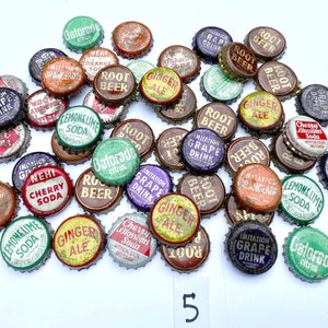 Bottle Caps Vintage Soda Pop Old Bottle Caps Cork Lined Bottle Caps ...