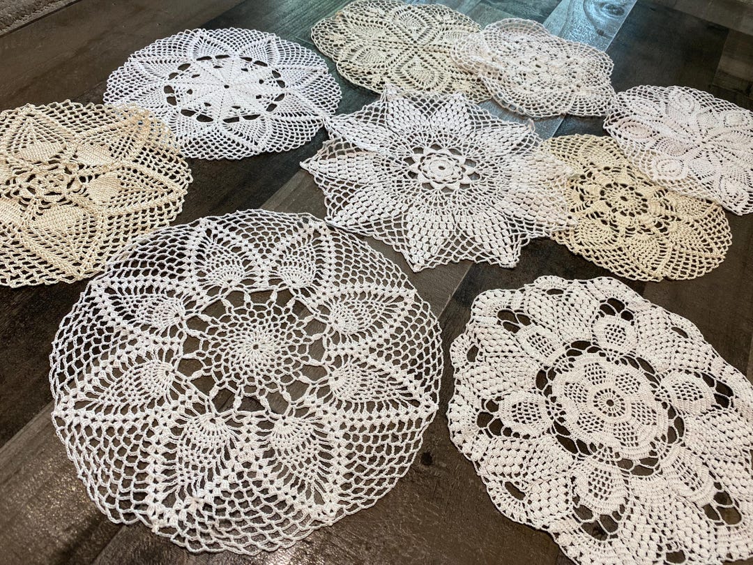 Crocheted Doily - Handmade Vintage Doily - Choice of Different Designs ...