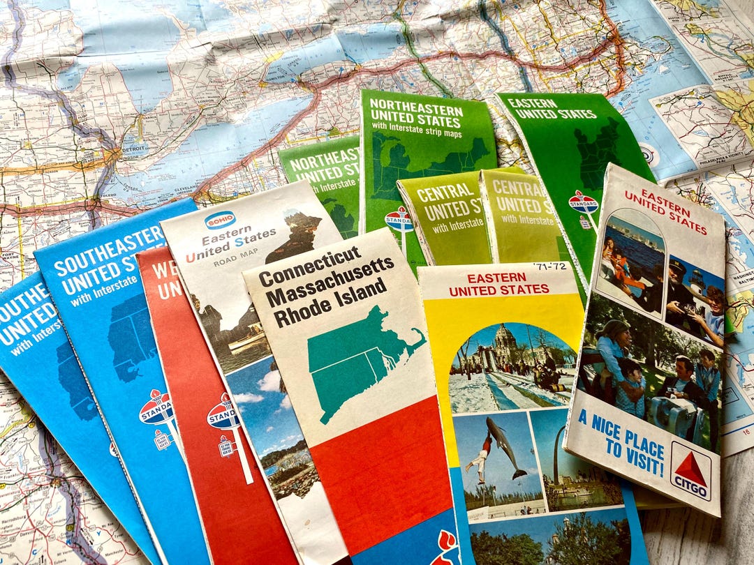 Road Map Vintage US Gas Station: 1960s-70s American Oil - Map Crafting ...