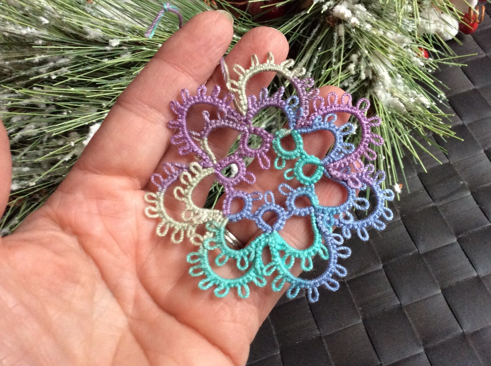 Lace Tatted Christmas Ornament Christmas Tree Decoration - Etsy
