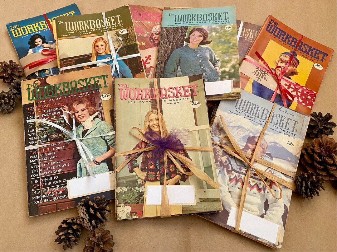 Vintage Workbasket Magazine Bundle: Needlecraft, Crochet, Knitting ...