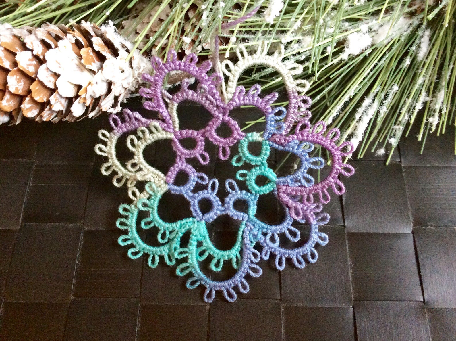 Lace Tatted Christmas Ornament Christmas Tree Decoration - Etsy