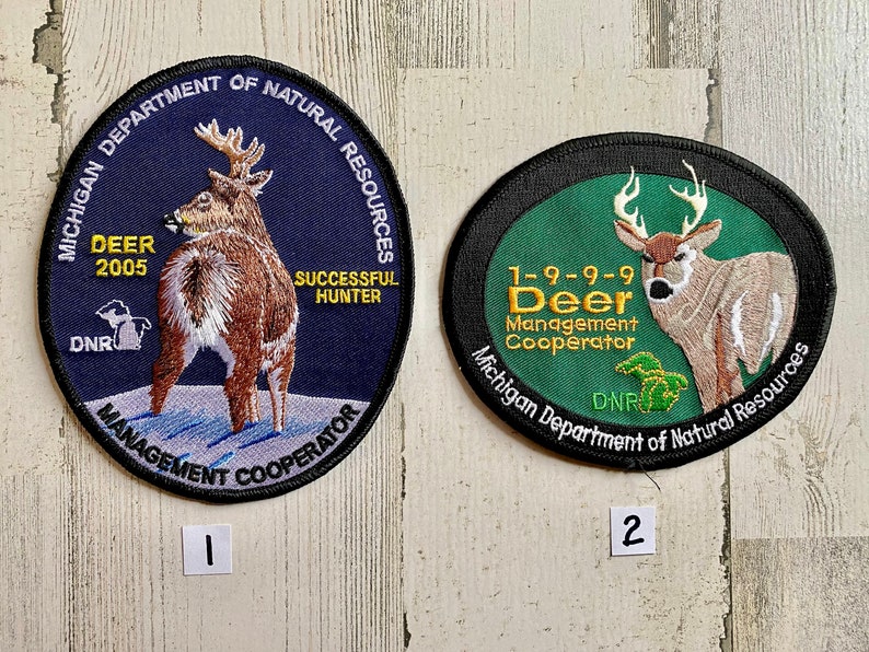 Vintage Michigan DNR Hunting Patches, Deer, Turkey, Military ...
